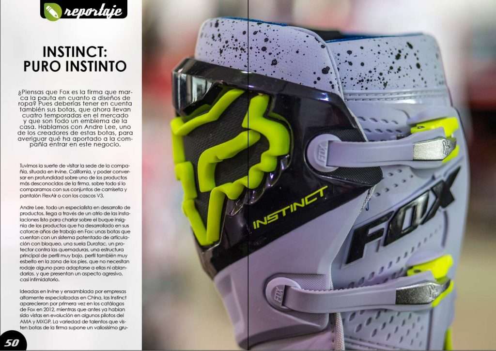 Reportaje botas FOX Instinct - MX1Onboard.com